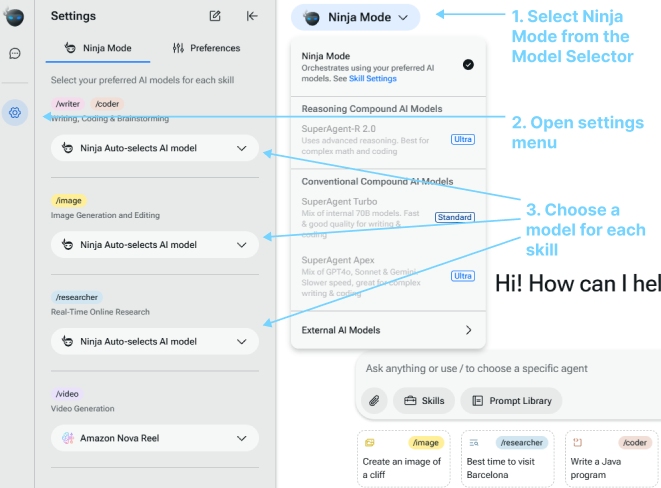 Setting Up External AI Models – NinjaTech AI